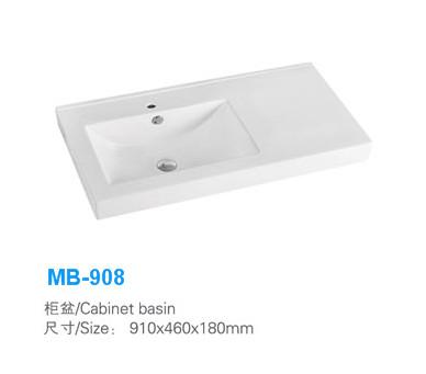 China New Arrival Bathroom Ceramic Cabinet Basin for Different Market MB-908 for sale