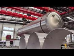 Serbatoio tampone per compressore d'aria verticale in acciaio resistente al calore