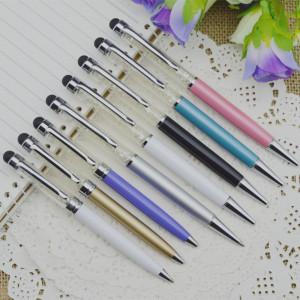 China capacitance touch screen stylus crystal phone writing pen with ball pen,Promotional pen for sale