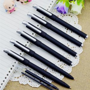 China Gel pen,Promotional gel-ink pen with cap,black rubber gel-ink pen, for sale