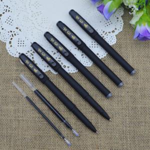 China Gel pen,Promotional gel-ink pen with cap,black rubber gel-ink pen, for sale
