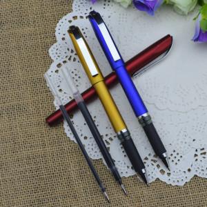 China Gel pen,Promotional gel-ink pen with cap,Metallic rubber gel-ink pen,Gift roller pen for sale