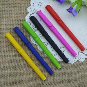 China Gel pen,Promotional gel-ink pen with cap, iridescent rubber gel-ink pen for sale