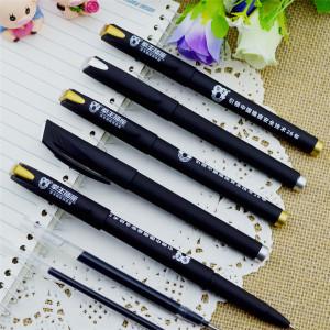 China Gel pen,Promotional gel-ink pen with cap, Black rubber gel-ink pen for sale