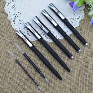 China Gel pen,Promotional gel-ink pen with cap, Black rubber gel-ink pen for sale