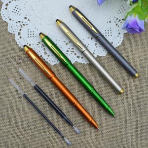 China Gel pen,Promotional gel-ink pen with cap,black rubber gel-ink pen with screen touch pen for sale