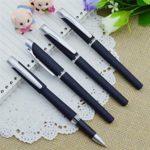 China Gel pen,Promotional gel-ink pen with cap,black rubber gel-ink pen for sale