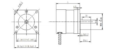 China 57mm Nema 23 pasten Stepper Motor 54 Oz in Hoge het Toestelmotor van de Torsieworm aan Te koop