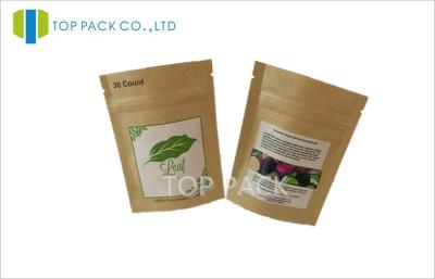 中国 ペーパー永続的な袋クラフトは薬のための窓が付いている袋を立てます 販売のため