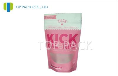 中国 プラスチック ピンクのアルミ ホイルは袋ジップ ロック式キャンデーの包装を立てます 販売のため