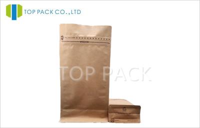 Cina La carta kraft di Brown Sta sulla borsa di caffè della chiusura lampo del di alluminio del fondo piatto del sacchetto in vendita