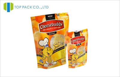 Cina Di plastica gialli stanno sulla chiara chiusura lampo della finestra dei sacchetti per l'imballaggio dei chip in vendita