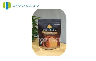 Cina la carta kraft di 350g Brown Sta sulle borse d'imballaggio della chiusura lampo zucchero/del sacchetto in vendita