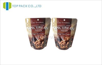 Cina La stampa lucida di Brown di plastica sta sulla cima dello zip dei sacchetti per l'imballaggio matto in vendita
