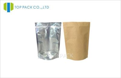 Cina Un chiaro laterale sta sull'alimento sano d'imballaggio superiore dello zip dei sacchi di carta di Kraft in vendita