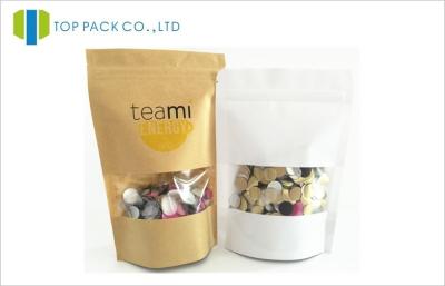 Cina la chiara finestra su ordinazione 250g sta sulle borse per il tè dell'alimento, carta kraft di Brown in vendita