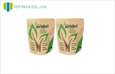 Cina Il verde ha stampato la carta kraft Sta sull'imballaggio per alimenti della finestra su ordinazione della serratura dello zip del sacchetto in vendita