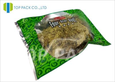 中国 光沢のある緑は薄板にされた袋3の側面のシールのAluminmホイルのゆとりの窓を印刷しました 販売のため