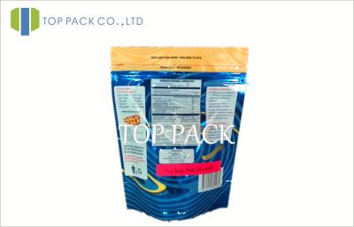 Китай Мешки напечатанные Ziplock прокатанные для гаек упаковывая голубое желтое промотирование продается