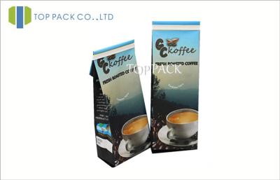Cina Sacchetto laterale del rinforzo del caffè con il legame della latta e valvola, borse richiudibili Gusseted variopinte in vendita