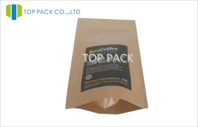 Cina Una carta kraft del caffè di serie sta sulla laminazione di degassamento della stagnola della valvola di modo della borsa una in vendita
