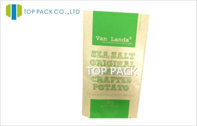 China Green Kraft Paper Aluminum Foil Bags Back Sealed Custom Sea Salt for sale