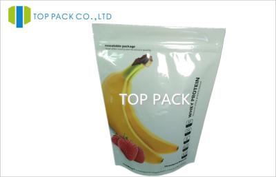 Cina la stagnola della farina della banana 2.2LB sta sul sacchetto che imballa il proteina del siero a chiusura lampo del commestibile in vendita