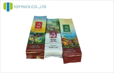 China PET / AL 120Mic Coffee Packaging Bags Matte Colorful Printing One Way Valve for sale