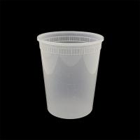 Quality OEM Customized Logo PP Cup Clear Plastic Deli Containers With Snap On Lid for sale