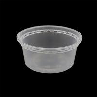 Quality Customized PP Plastic Sandwich Lunch Box With Snap On Lid Round Shape for sale