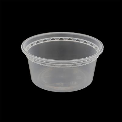China Customized PP Plastic Sandwich Lunch Box With Snap On Lid Round Shape for sale