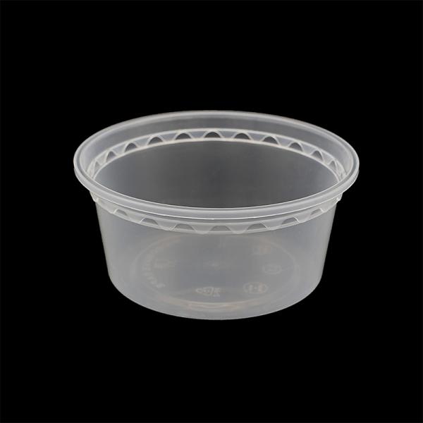 Quality Customized PP Plastic Sandwich Lunch Box With Snap On Lid Round Shape for sale