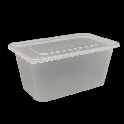 China Lightweight PP Rectangle Plastic Food Containers Stackable Disposable Lunch Box OEM for sale