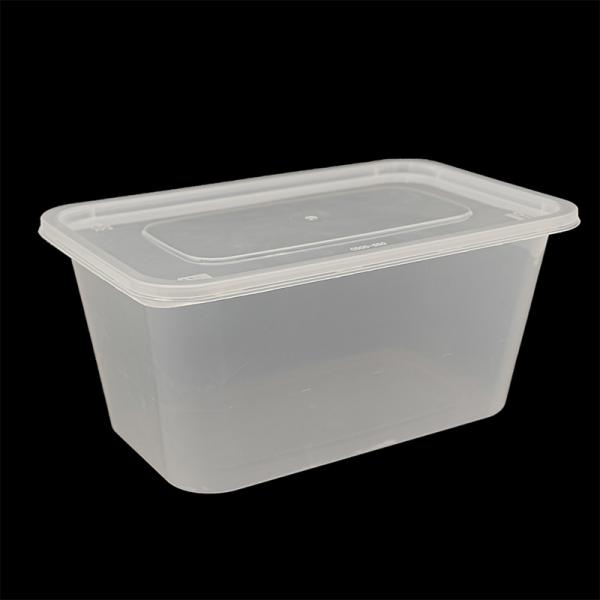 Quality Lightweight PP Rectangle Plastic Food Containers Stackable Disposable Lunch Box OEM for sale
