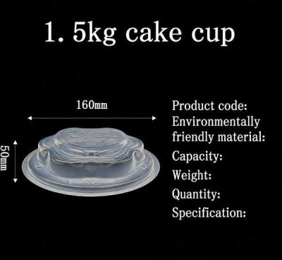 China OEM 1.5kg Capacity PP Cake Container Microwave Safe Jelly Cup For Food Storage for sale