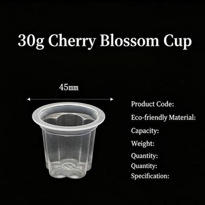 China OEM Custom 30G PP Food Container Cherry Blossom Plastic Packaging Cup for sale