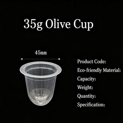 China Food Grade PP Packaging Cup 35g Plastic Sauce Dessert Container For Hot Cold Food for sale