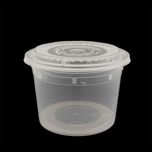 Quality OEM ODM Disposable PP Food Containers Clear Food Tub Takeaway With Lid for sale