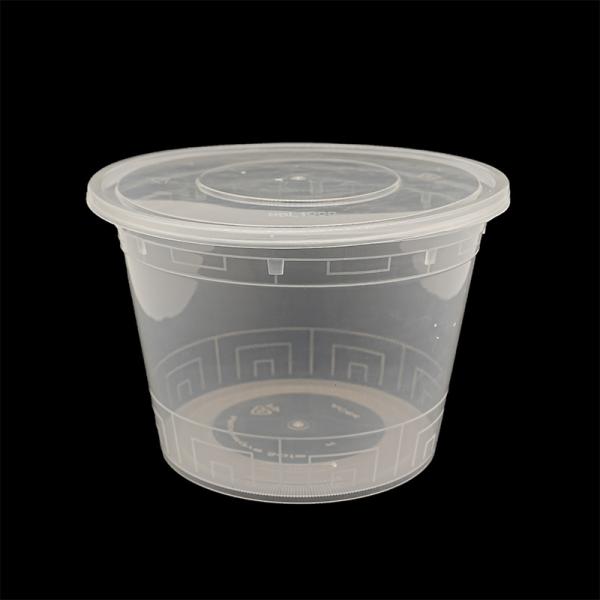 Quality Medium Large Capacity PP Round Container Clear Take Away Plastic Food Bucket for sale