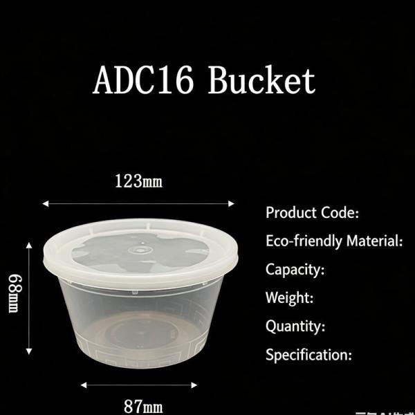 Quality Lightweight Round Clear Polypropylene Container Plastic Food Tub For Cold Hot for sale