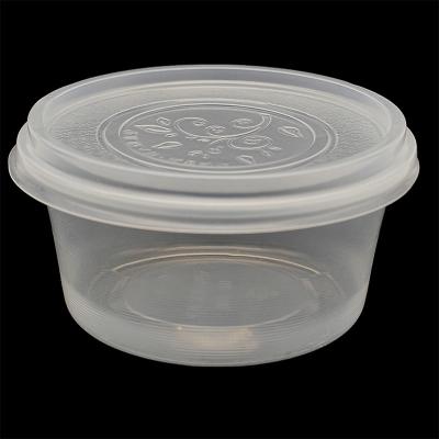 China Custom Size Disposable PP Round Container Plastic Dessert Bowl With Lid Food Packaging for sale