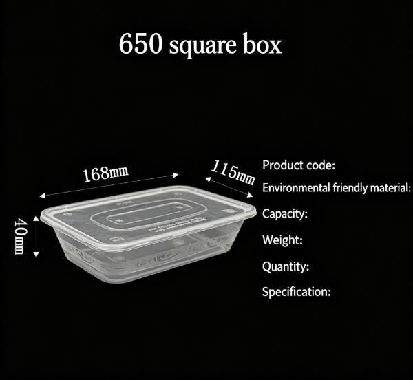 Quality Rectangular Food Grade PP Takeout Container Polypropylene Lunch Box Transparent for sale