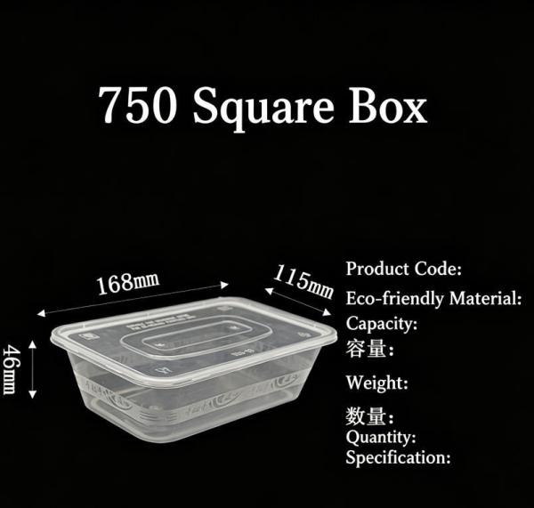 Quality Custom Size 750ml PP Food Container For Takeaway Meals And Lunch Packaging for sale
