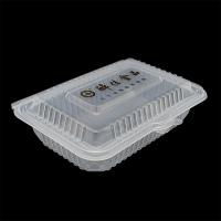Quality 750ml Clear Hinged Lid PP Plastic Food Container Rectangular Shape For Ready for sale
