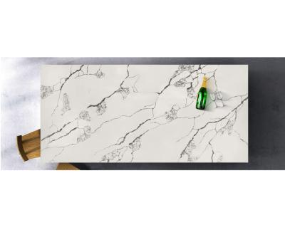 China Calacatta Quartz Surfaces Black Veins for sale