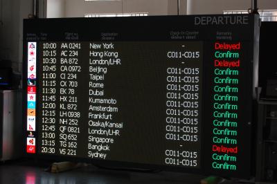 Cina Visualizzazione delle informazioni di volo dell'aeroporto di P6 P12 per il passeggero del viaggiatore in vendita