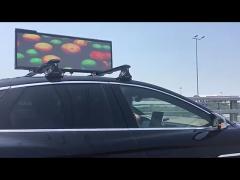 Il doppio telecomandato ha parteggiato cima impermeabile del taxi del segno di colore pieno LED ha condotto la pubblicità del tetto dell'automobile dello schermo
