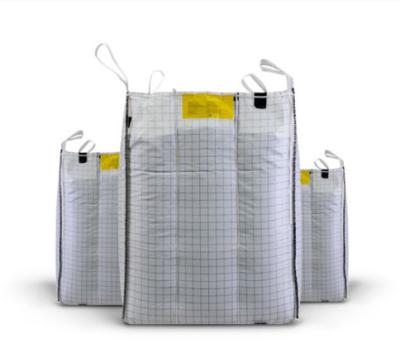 China 1 Ton Conductive Container Bag 90x110cm PP Bulk Bags Automatic Unloading for sale