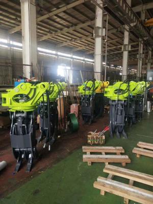 China Aangepast Graafwerktuig Hydraulic Rotating Grapples voor Houten Knipsel Te koop