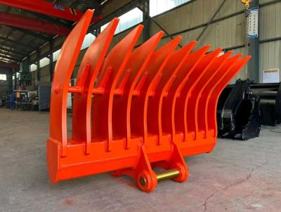 China 20 Ton Excavator Rake Bucket Ex200 Excavator Root Rake for sale